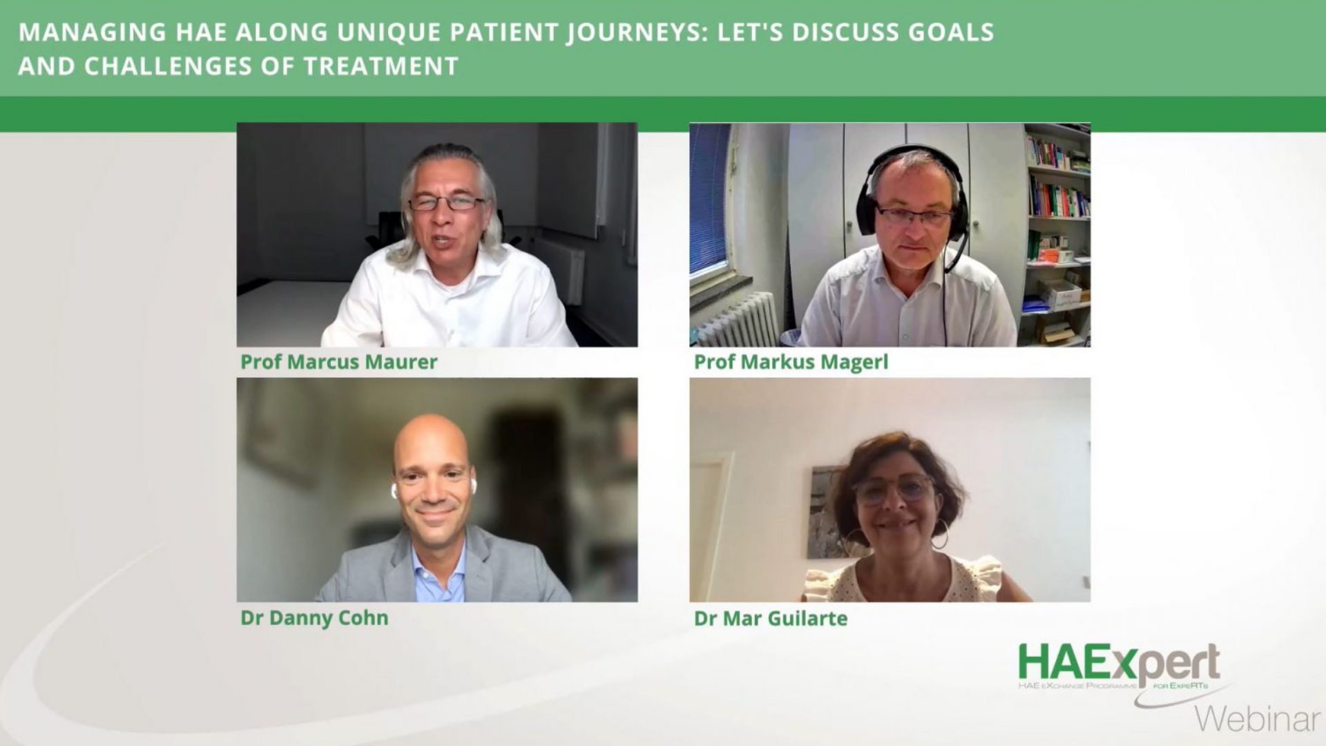Managing HAE along unique patient journeys: Let's discuss goals and ...